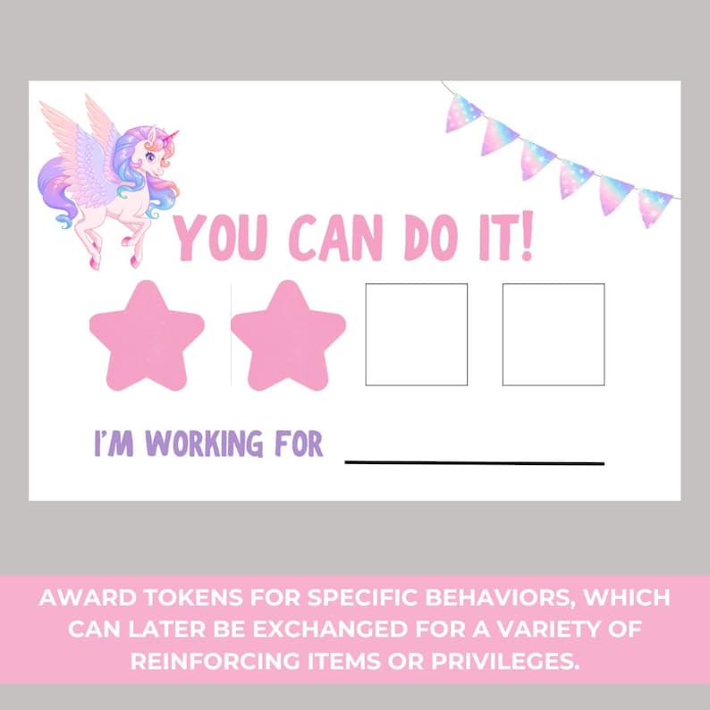 Unicorn Token Board, Printable Token Economy, Behavior Change, Reward ...