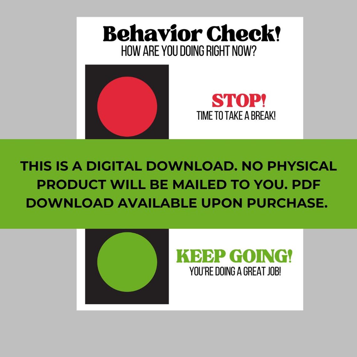 Stop Light Behavior Chart Printable Kids Behavior Chart Behavior Chart ...