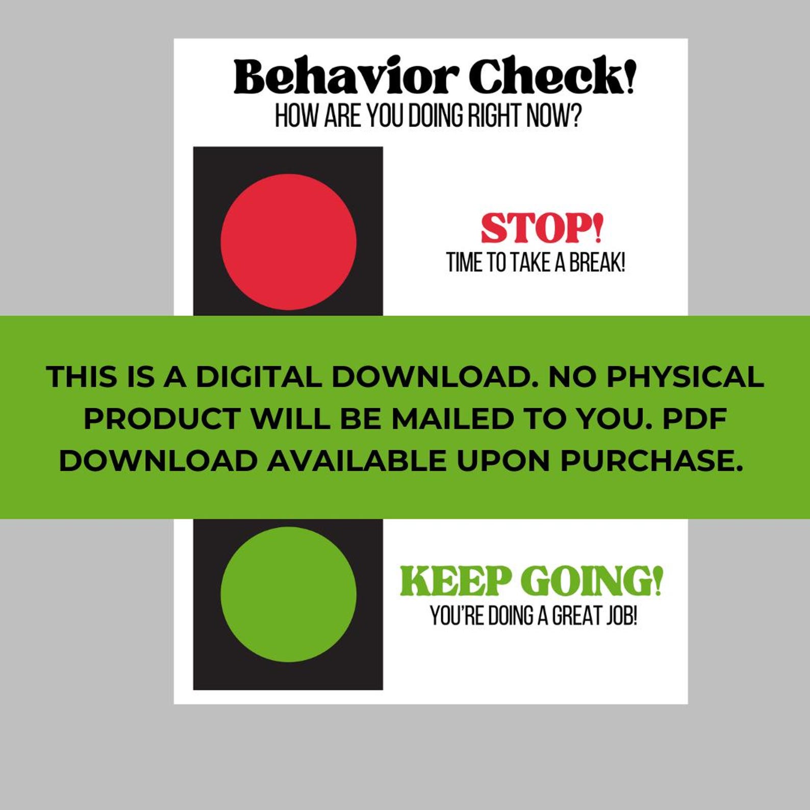 Stop Light Behavior Chart Printable Kids Behavior Chart Behavior Chart ...