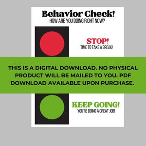 Stop Light Behavior Chart Printable Kids Behavior Chart Behavior Chart ...