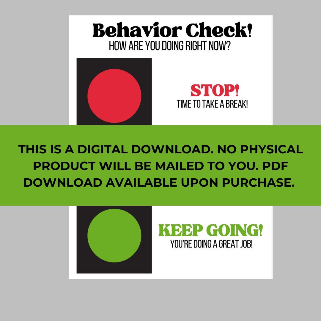 Stop Light Behavior Chart Printable Kids Behavior Chart Behavior Chart ...