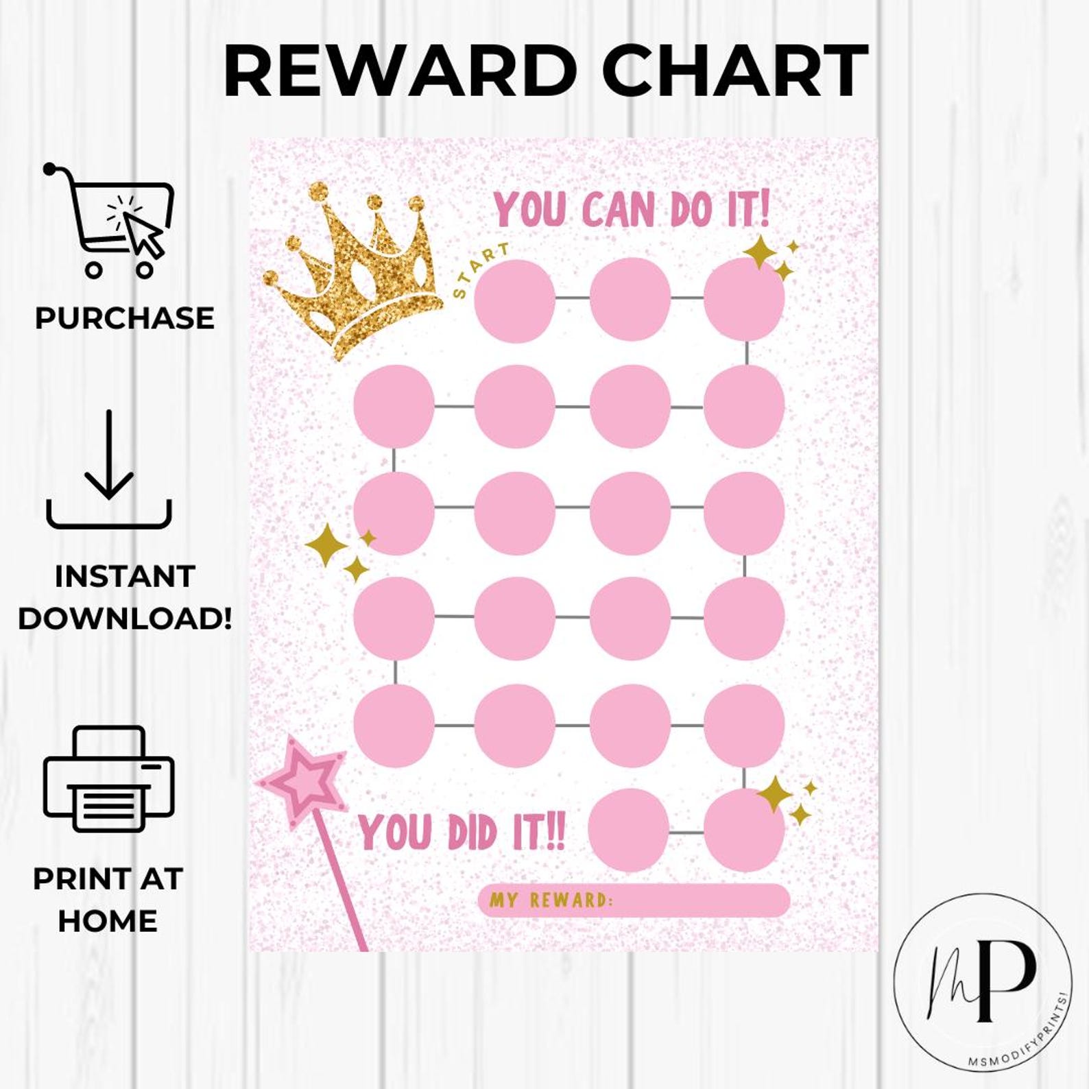 Behavior Reward Chart Potty Chart Kid Chore Chart Behavior Printable ...