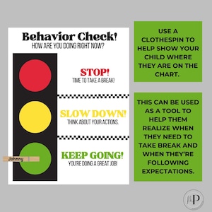 Stop Light Behavior Chart Printable Kids Behavior Chart Behavior Chart ...