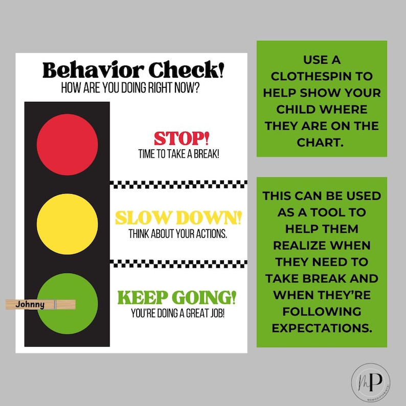 Stop Light Behavior Chart Printable Kids Behavior Chart Behavior Chart ...
