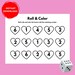 Roll and Color Heart Printable Kids Numbers Game Valentine's Day Math ...