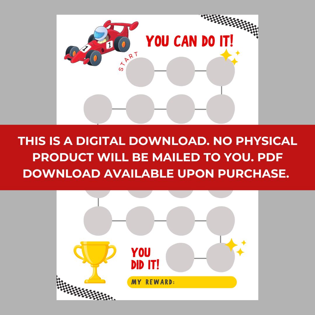 Car Behavior Chart Behavior Map Chart Potty Chart Chore Chart Reward ...