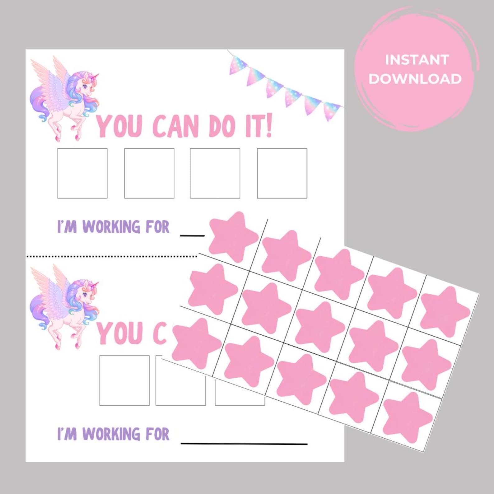 Unicorn Token Board, Printable Token Economy, Behavior Change, Reward ...