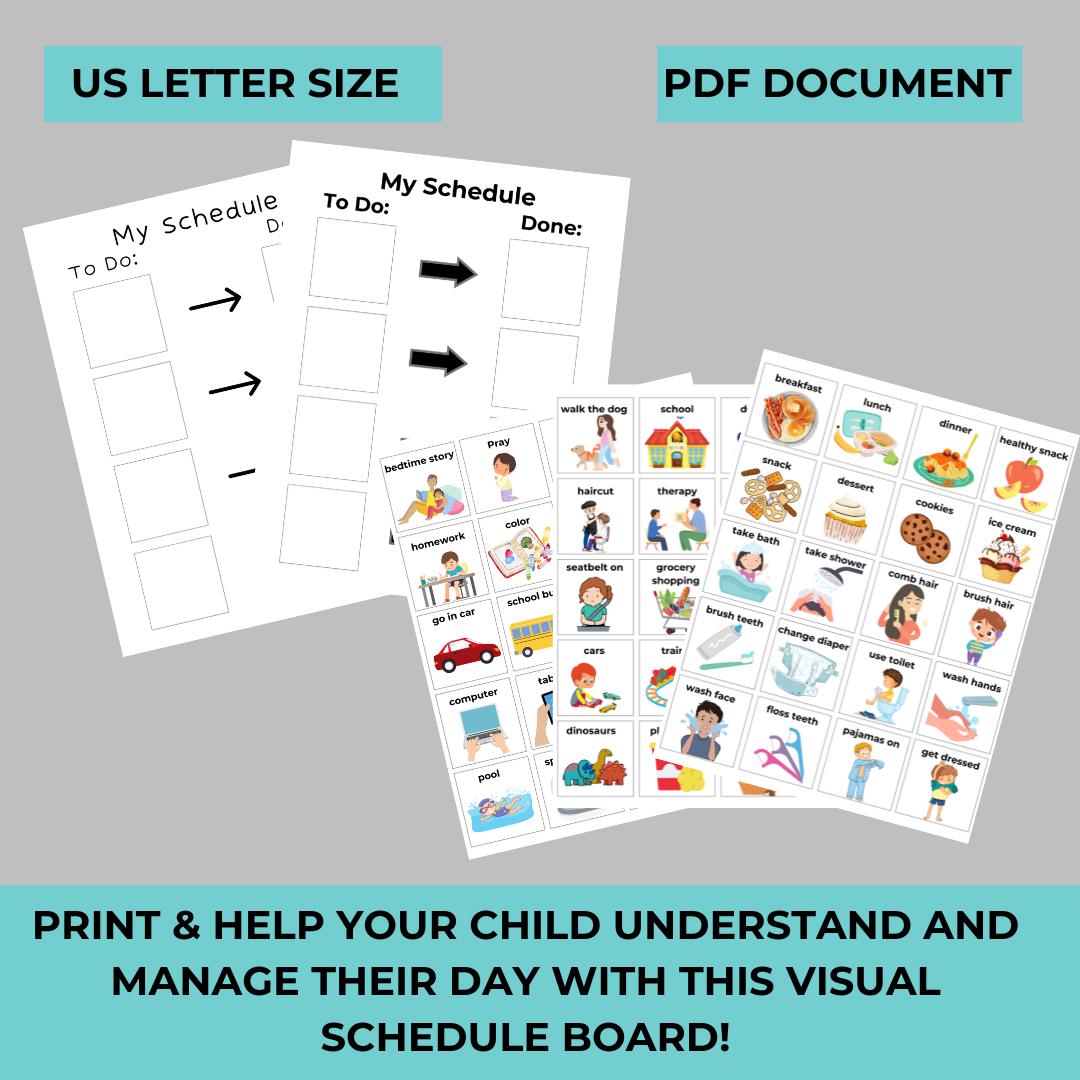Visual Schedule Board Visual Support Daily Routine Chart ABA Autism ...