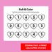 Roll and Color Heart Printable Kids Numbers Game Valentine's Day Math ...