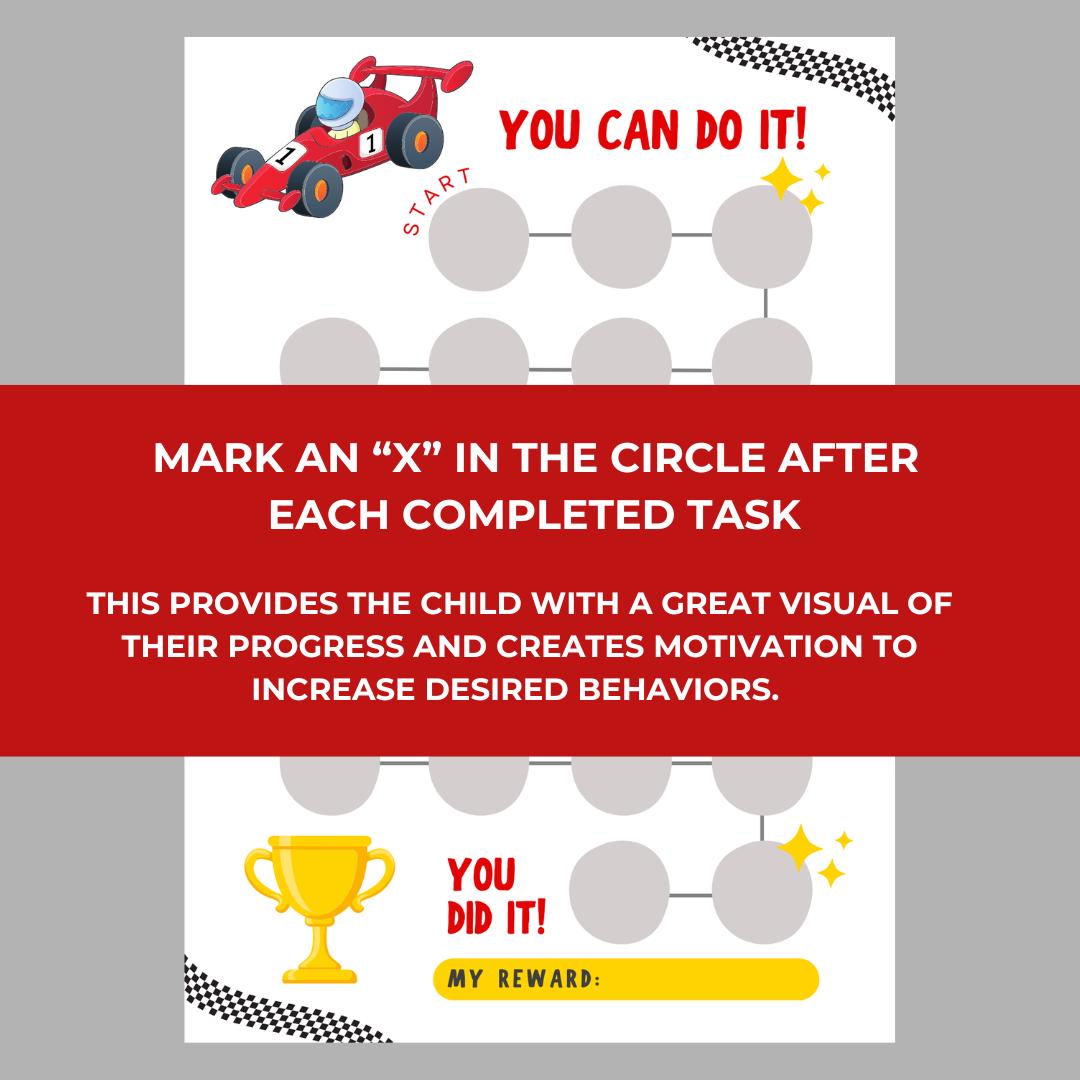 Car Behavior Chart Behavior Map Chart Potty Chart Chore Chart Reward ...