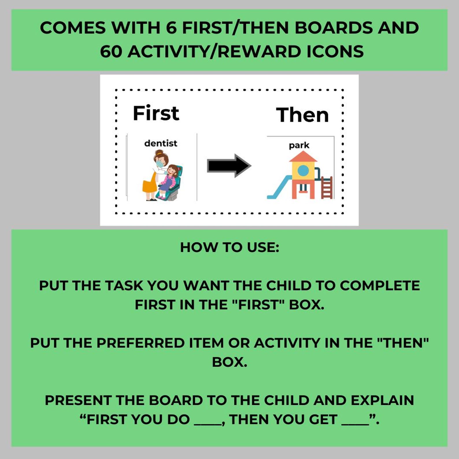 First/then Board Visual Support Visual Schedule ABA Autism Resource ...