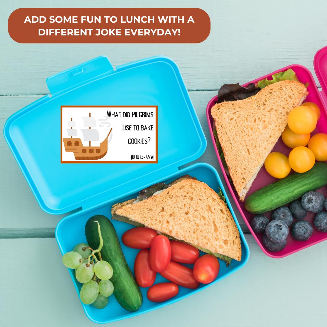 Thanksgiving Joke Cards Kid Lunchbox Jokes Thanksgiving Lunchbox Notes ...