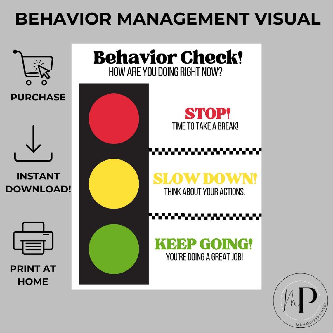Stop Light Behavior Chart Printable Kids Behavior Chart Behavior Chart ...