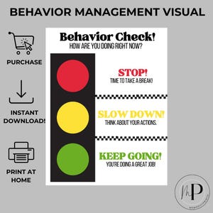 Stop Light Behavior Chart Printable Kids Behavior Chart Behavior Chart ...