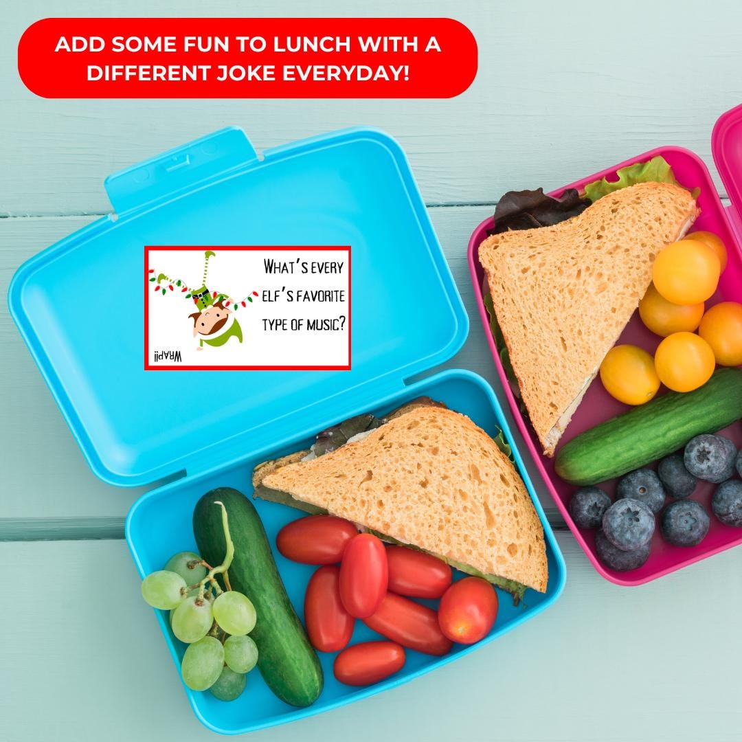 Christmas Joke Cards Kid Lunchbox Jokes Christmas Lunchox Notes for ...