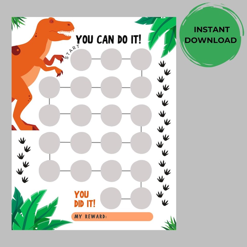 Behavior Reward Chart Potty Chart Kid Chore Chart Behavior Printable ...
