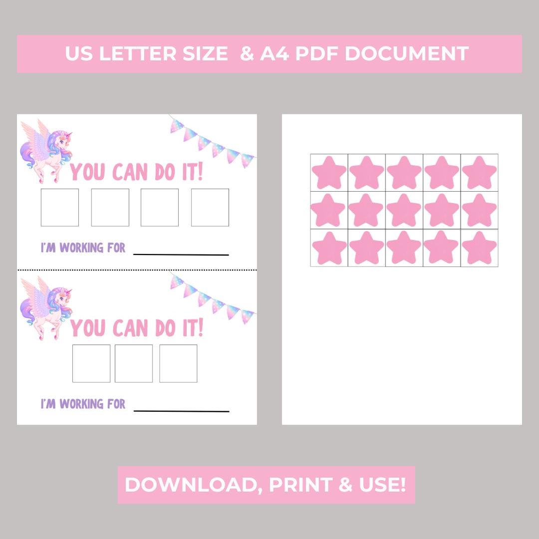 Unicorn Token Board, Printable Token Economy, Behavior Change, Reward ...