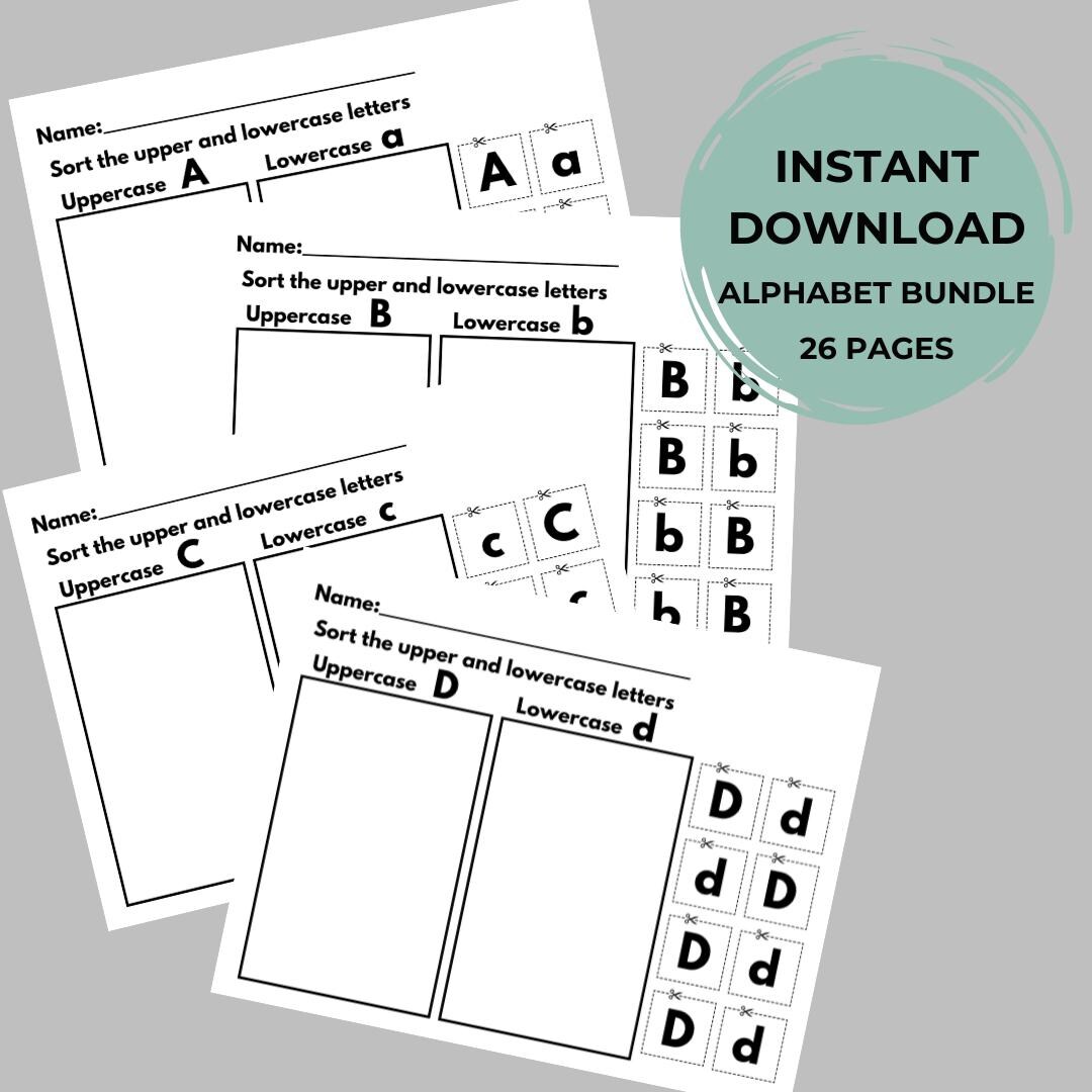 Cut & Paste Alphabet Worksheets Preschool Learning Homeschool Learning ...