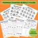 Fall Preschool Kindergarten Pumpkin Counting Numbers Learning Bundle ...