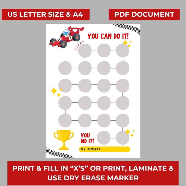 Car Behavior Chart Behavior Map Chart Potty Chart Chore Chart Reward ...
