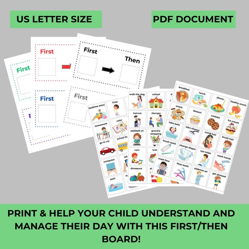 First/then Board Visual Support Visual Schedule ABA Autism Resource ...