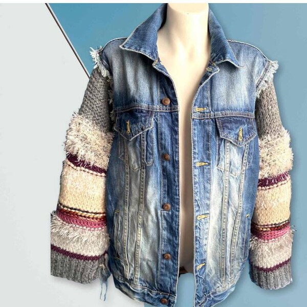 Hippie Jean Jacket - Etsy