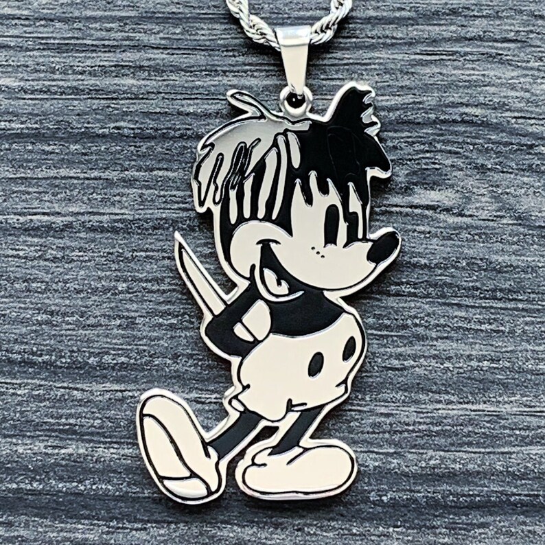 Xxxtentacion Mickey X Necklace Polished Stainless Etsy