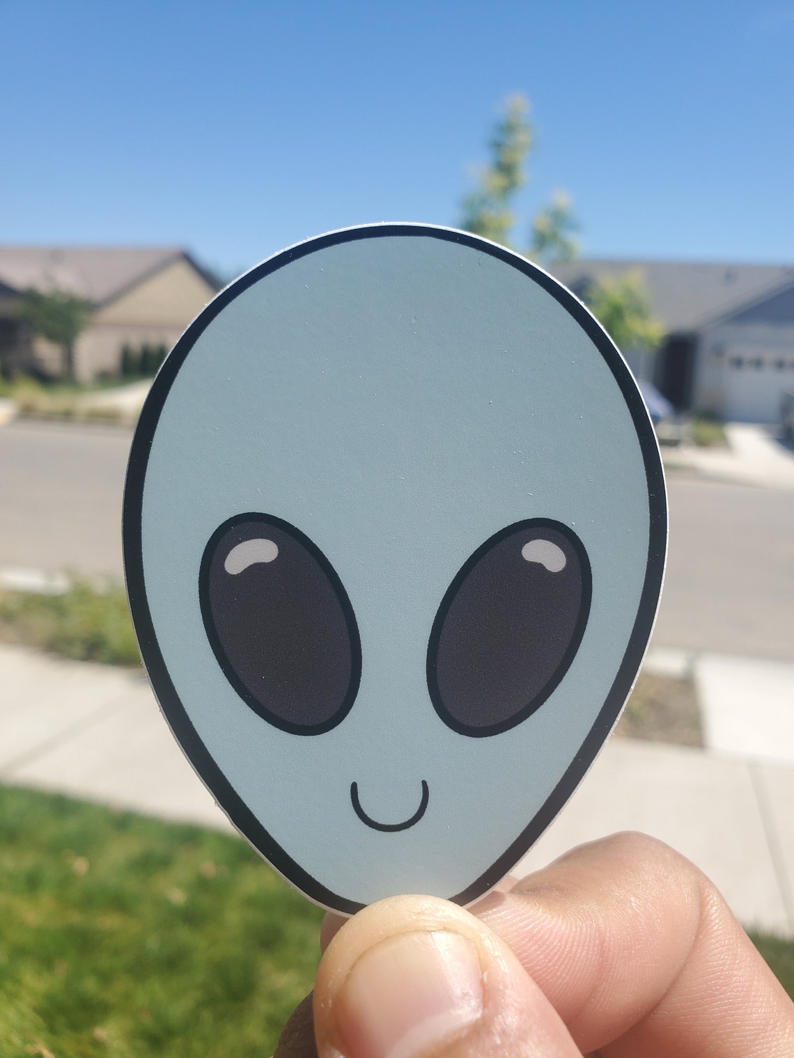 Alien Head Sticker Extraterrestrial Martian Space Vinyl | Etsy