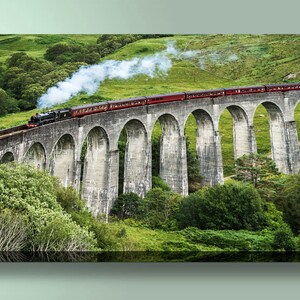 The Jacobite Steam Train Crossing the Glenfinnan Viaduct in Scotland - Etsy