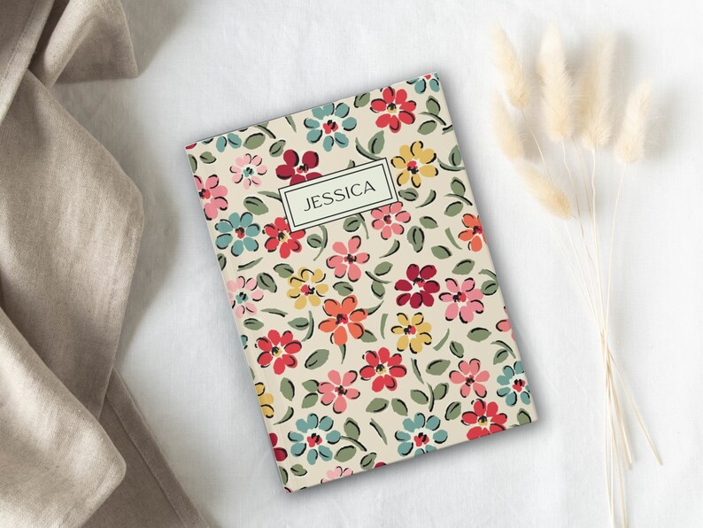 Personalized Hardcover Journal Custom Notebook Floral Journal ...