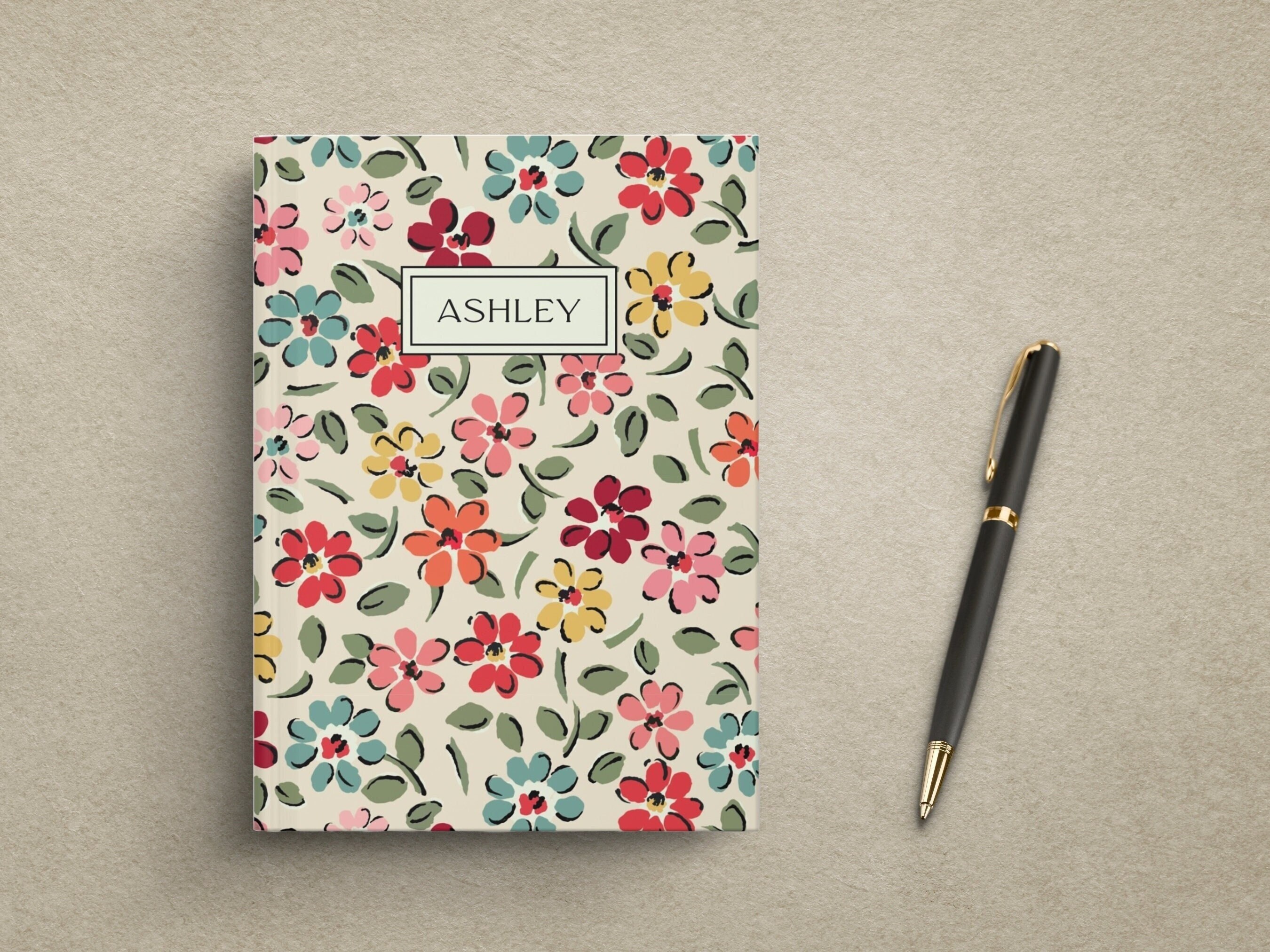 Personalized Hardcover Journal Custom Notebook Floral Journal ...