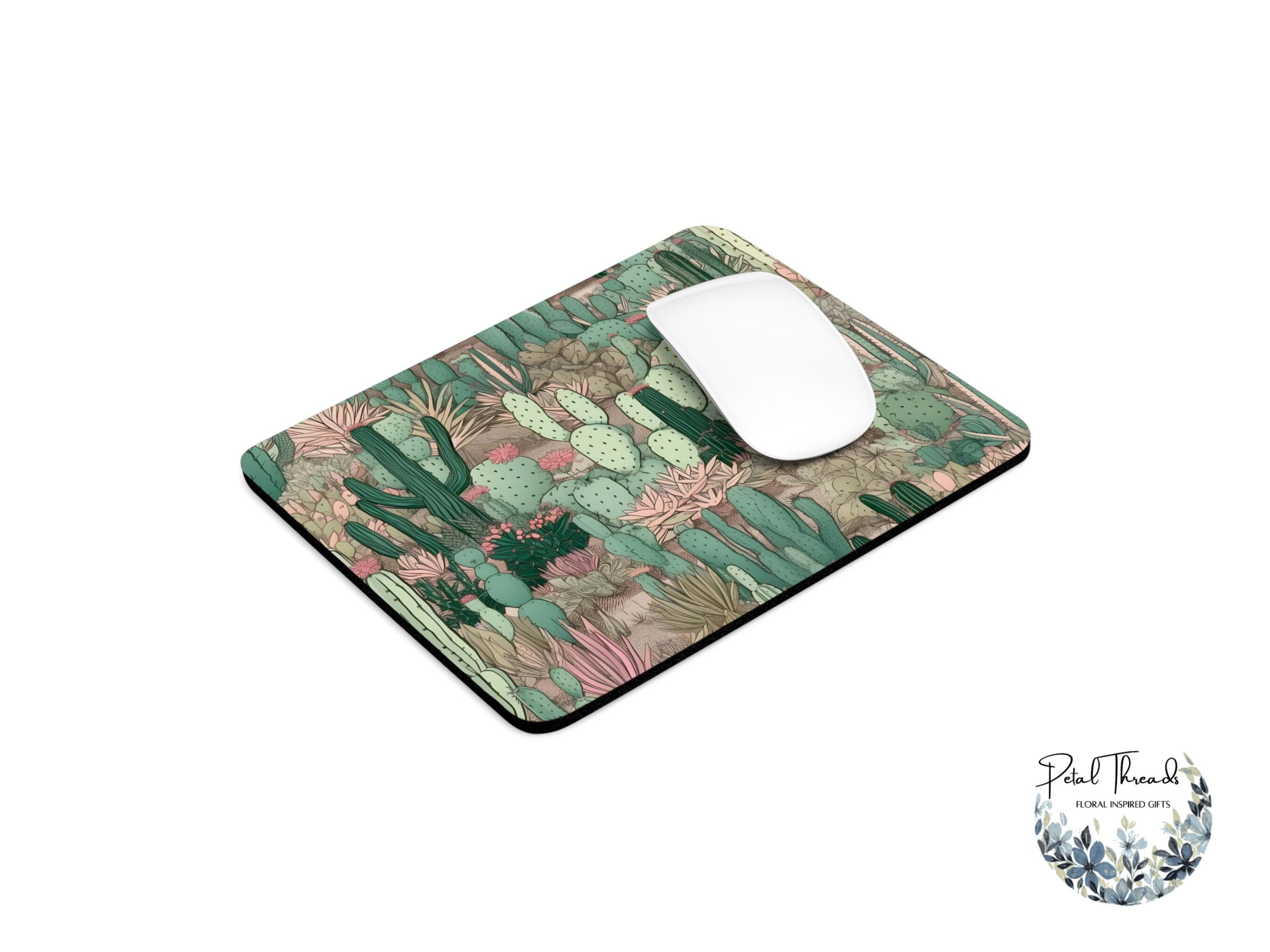 Cactus Mousepad Aesthetic Office Decor Desert Print Mouse Pad Botanical ...