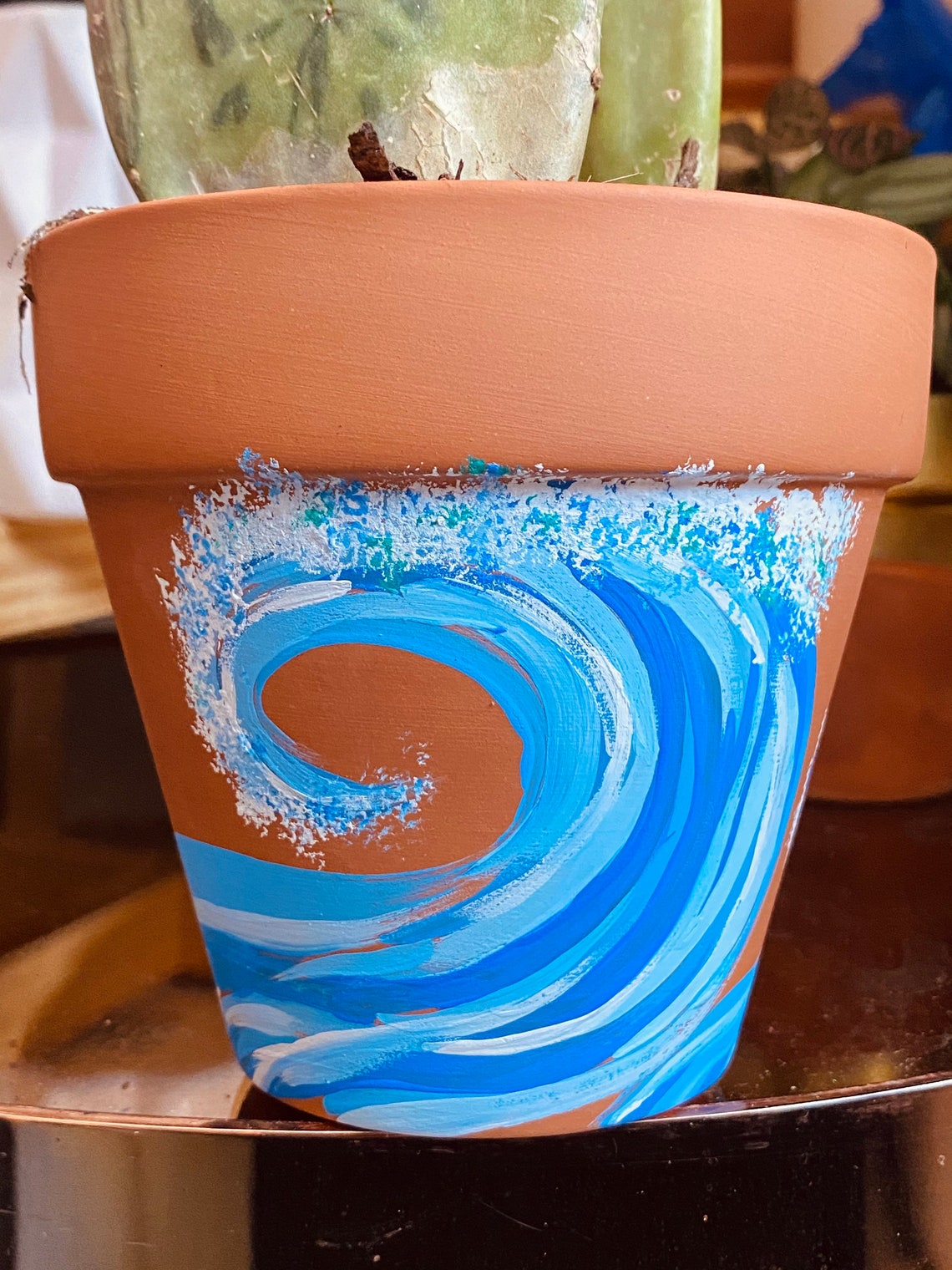 Waves , Surf , Ocean ,beach Life , Summertime,terra-cotta Planter ...