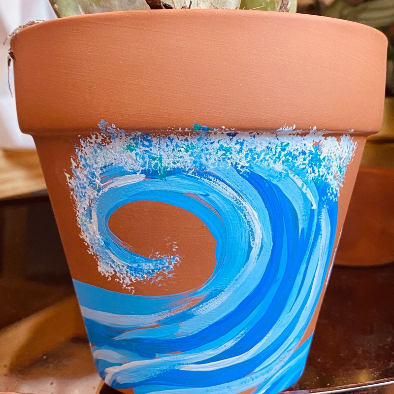 Handpainted Pot - Etsy