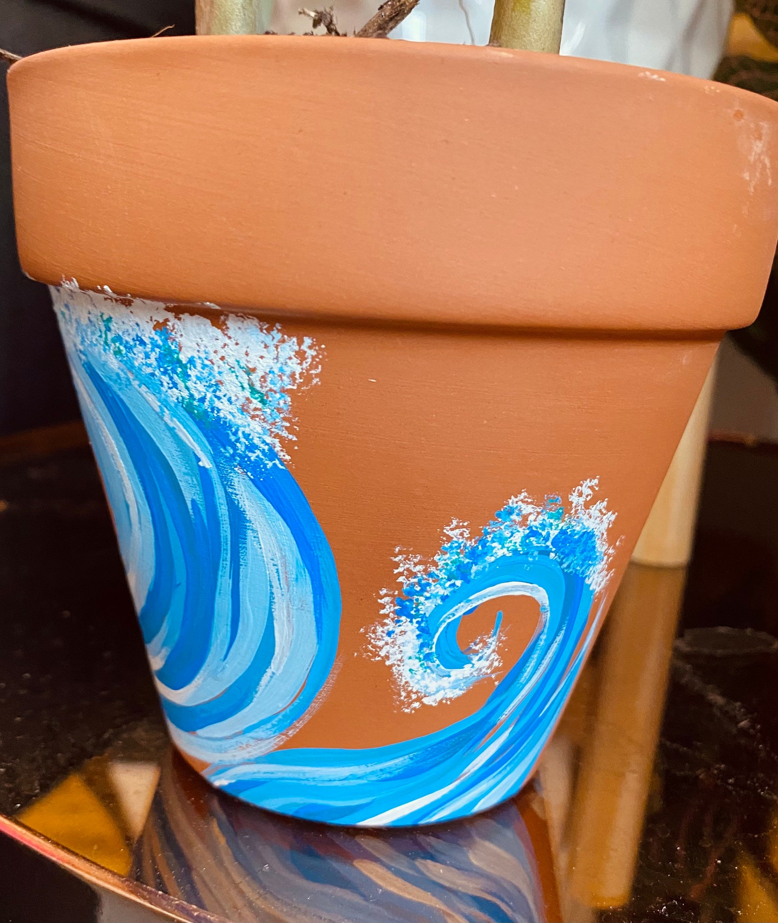 Waves , Surf , Ocean ,beach Life , Summertime,terra-cotta Planter ...