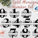 Split Monogram Numbers, Split Font SVG, Calligraphy Svg, Number Print ...