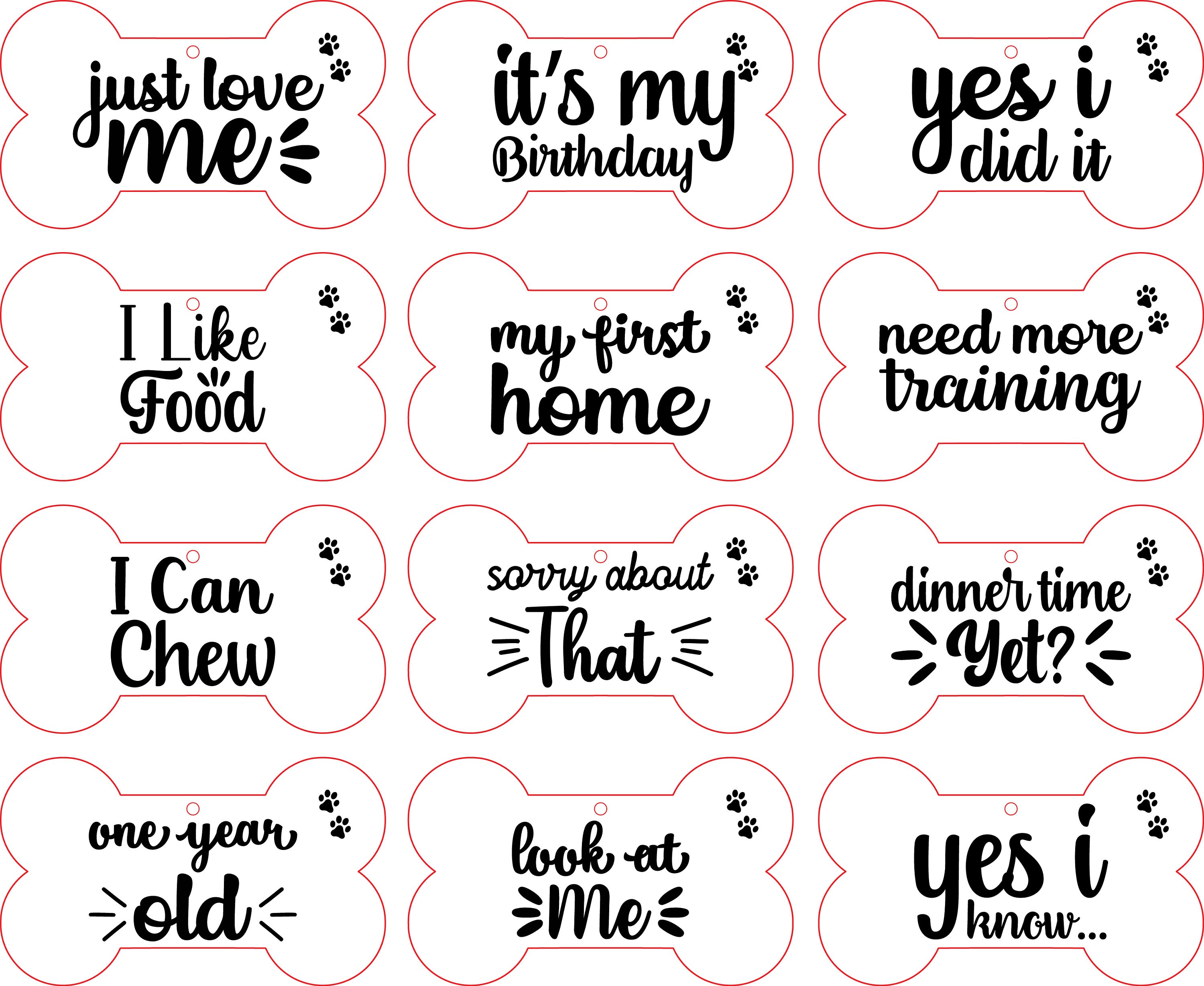 Puppy Dog Milestone Quotes, Ready Cut Files for Laser Machine, Vinyl ...