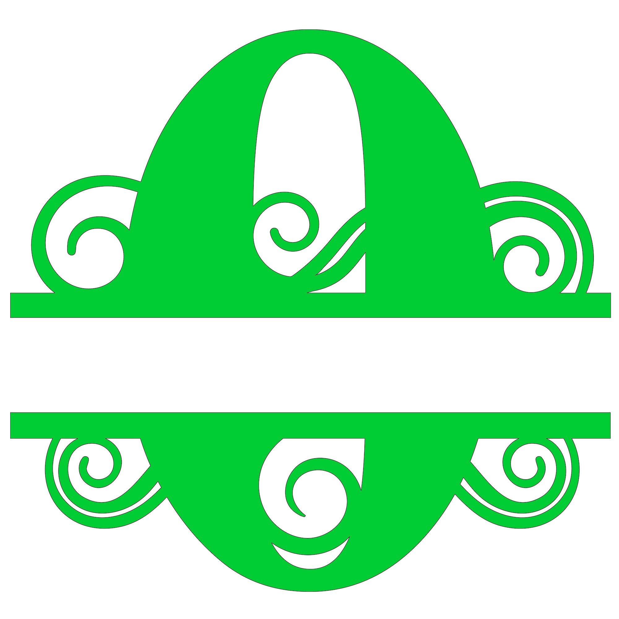 Split Monogram Numbers, Split Font SVG, Calligraphy Svg, Number Print ...