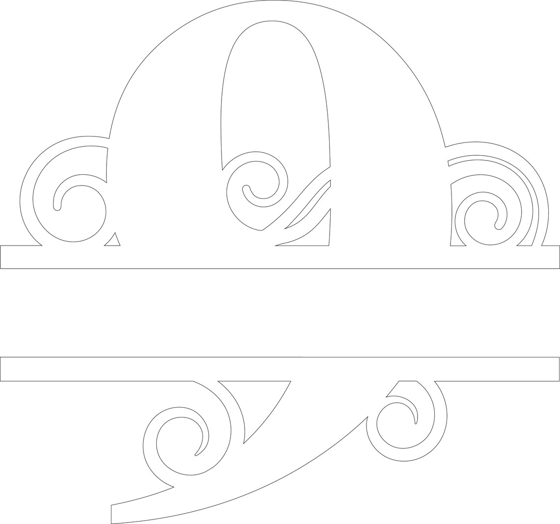 Split Monogram Numbers, Split Font SVG, Calligraphy Svg, Number Print ...