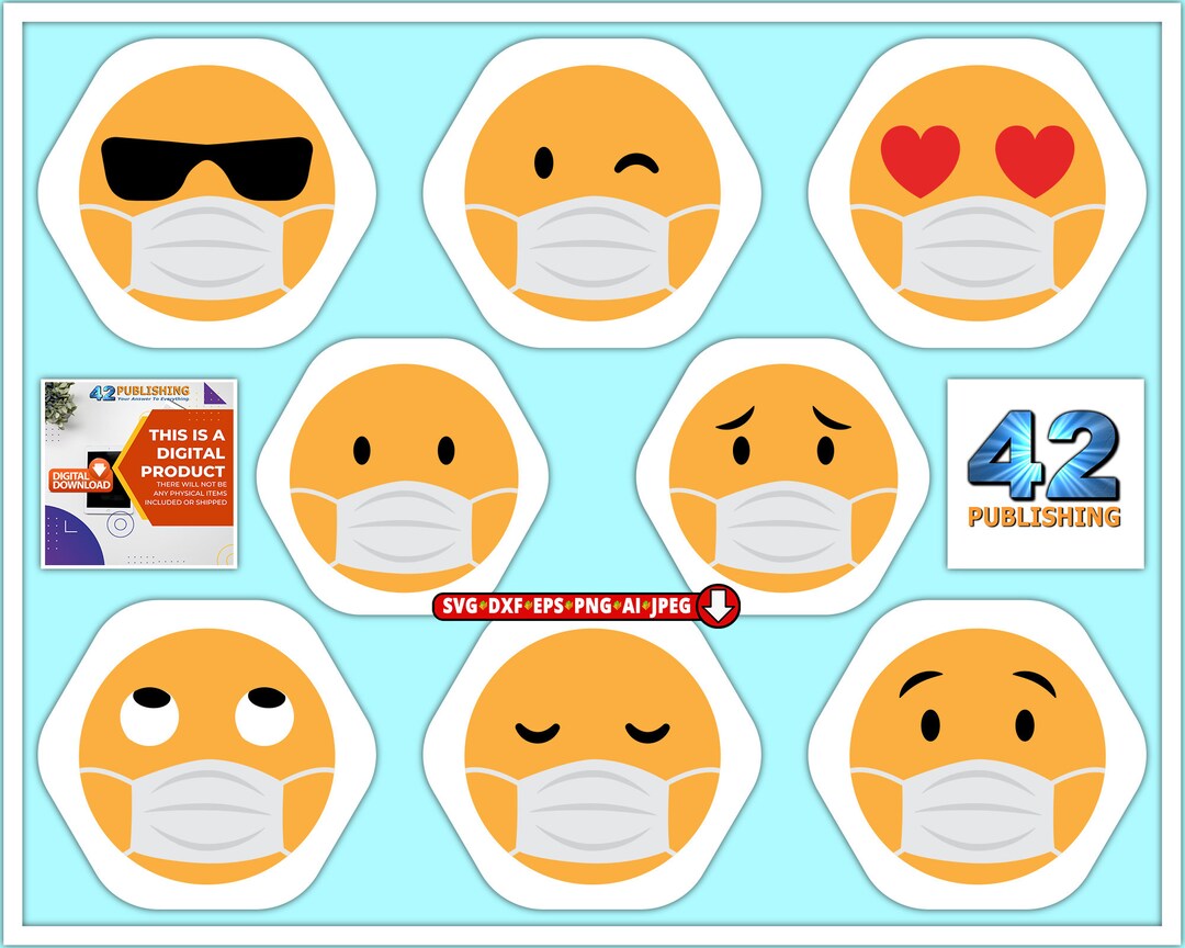 MASQUE SMILEY FACE , Emoji Design, Design exclusif, Masque facial Emoji ...