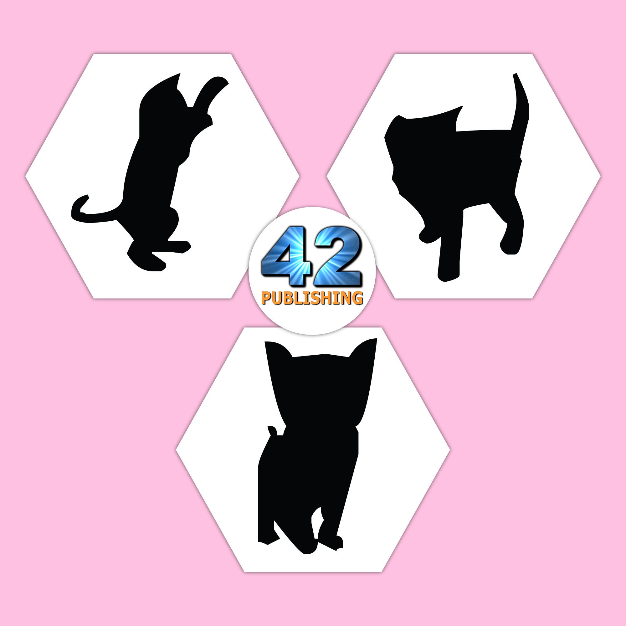 Hand Drawn Cat Icon Set Silhouettes of Cats Bundle SVG Cat - Etsy