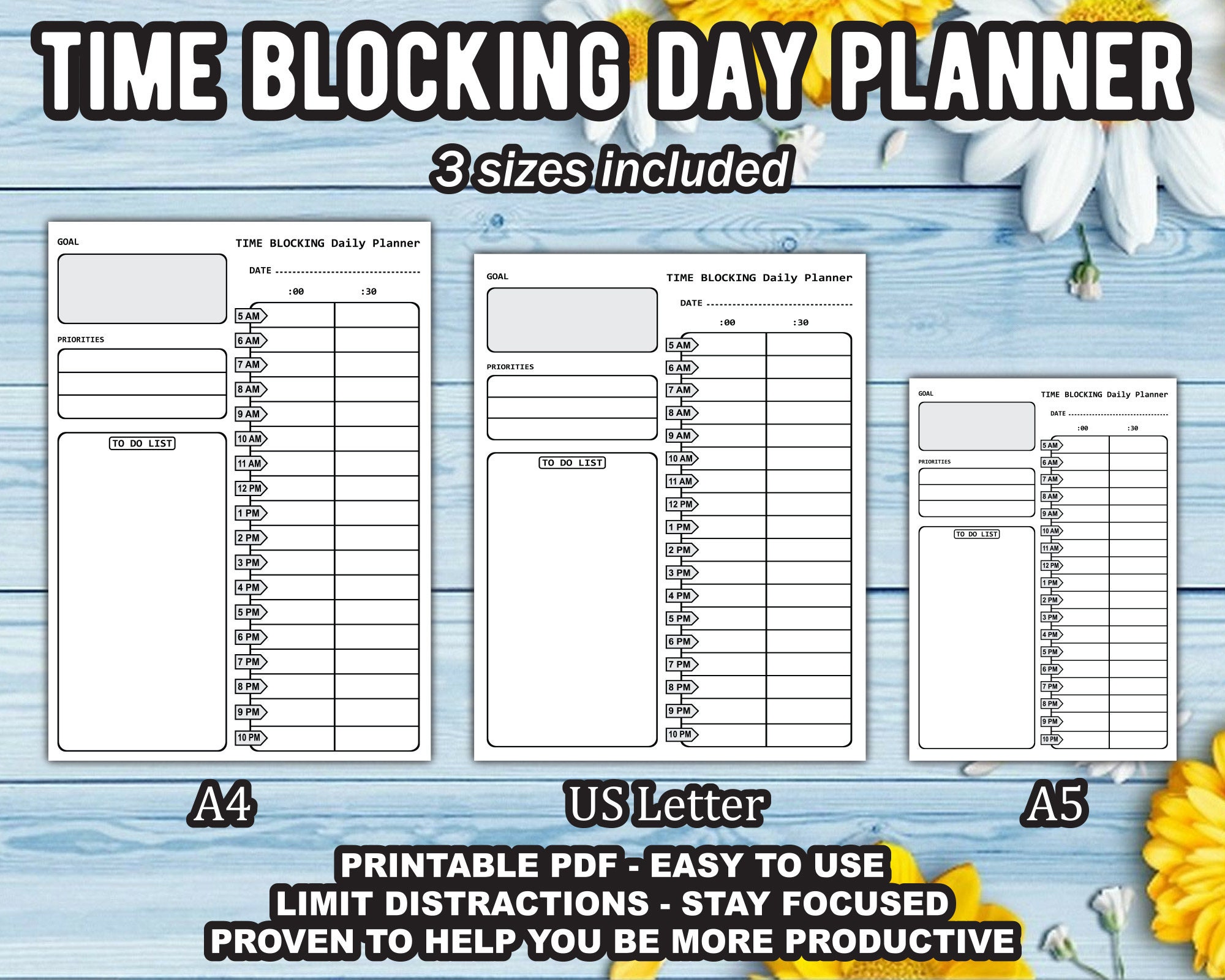 This HOURLY PLANNER is a Printable Planner That Uses Time - Etsy