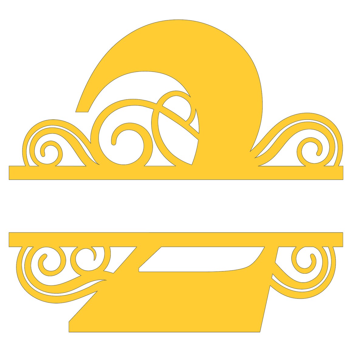 Split Monogram Numbers, Split Font SVG, Calligraphy Svg, Number Print ...