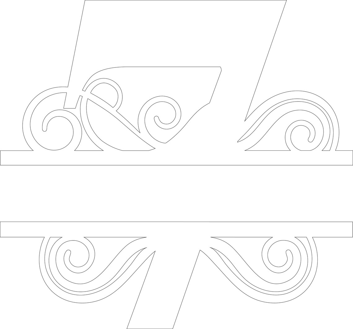 Split Monogram Numbers, Split Font SVG, Calligraphy Svg, Number Print ...