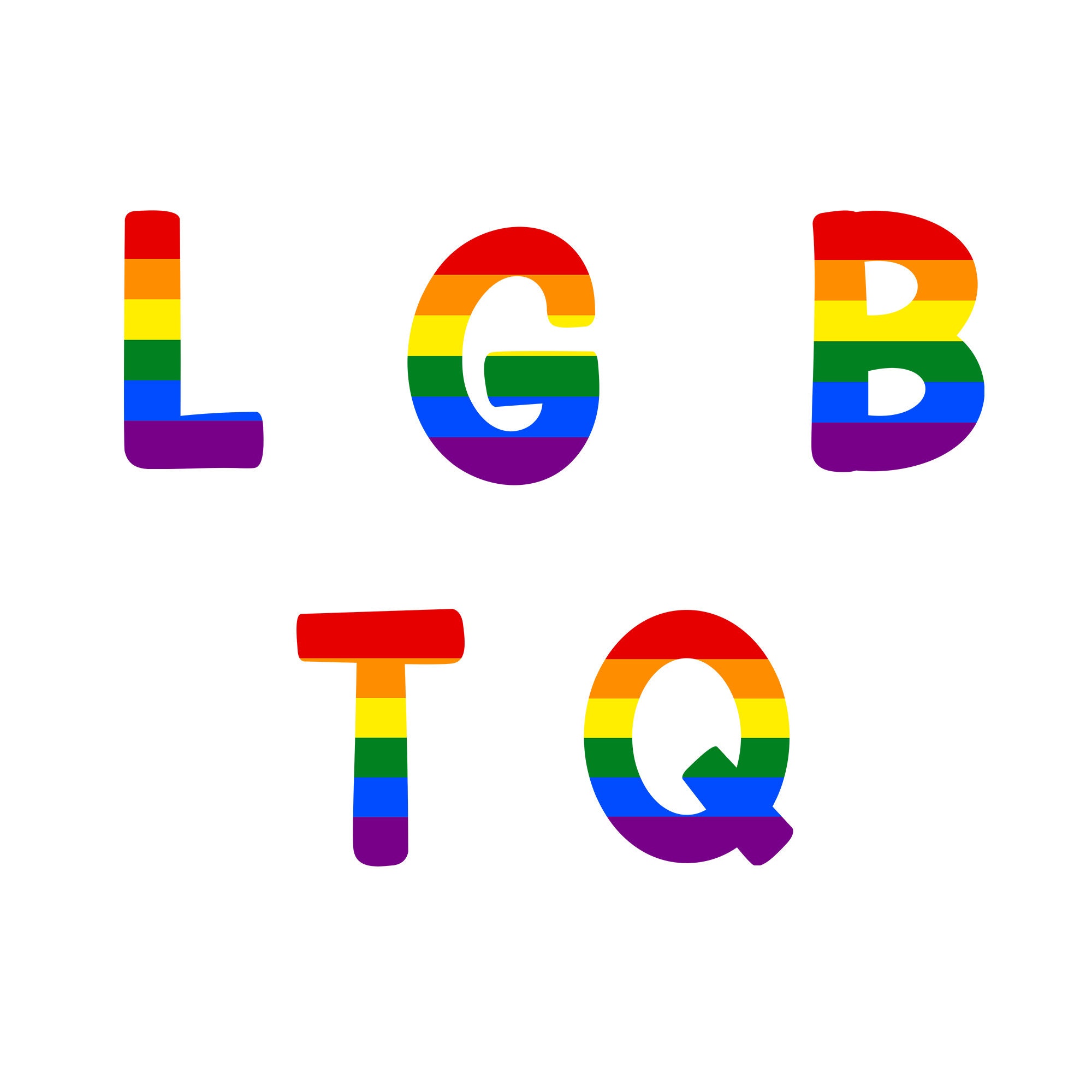 Pride Font Letters LGBTQ, Ideal LGBT Iron on Letters, Bisexual Art, Bi ...
