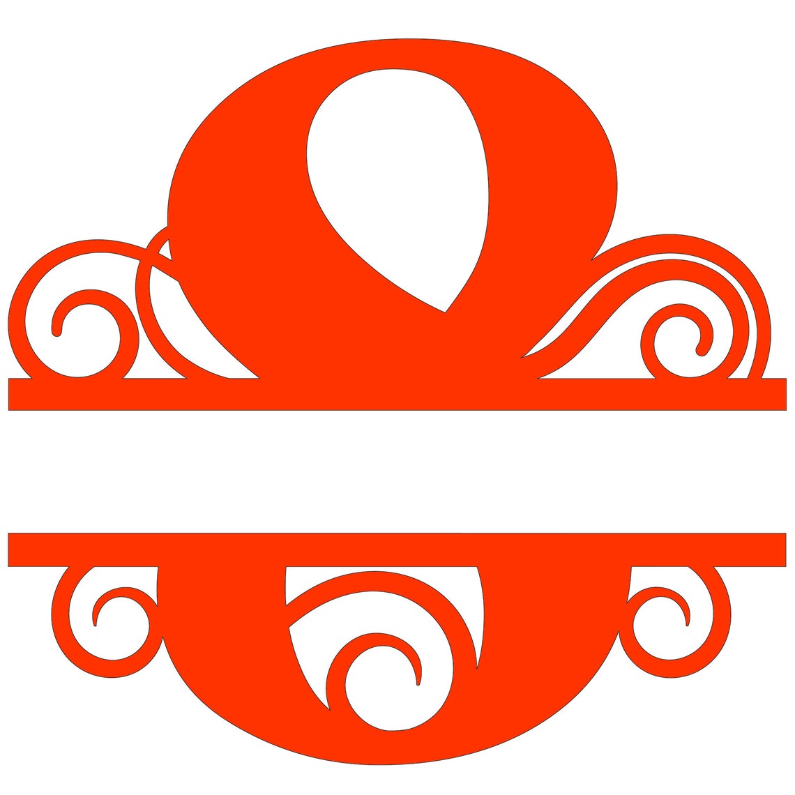 Split Monogram Numbers, Split Font SVG, Calligraphy Svg, Number Print ...