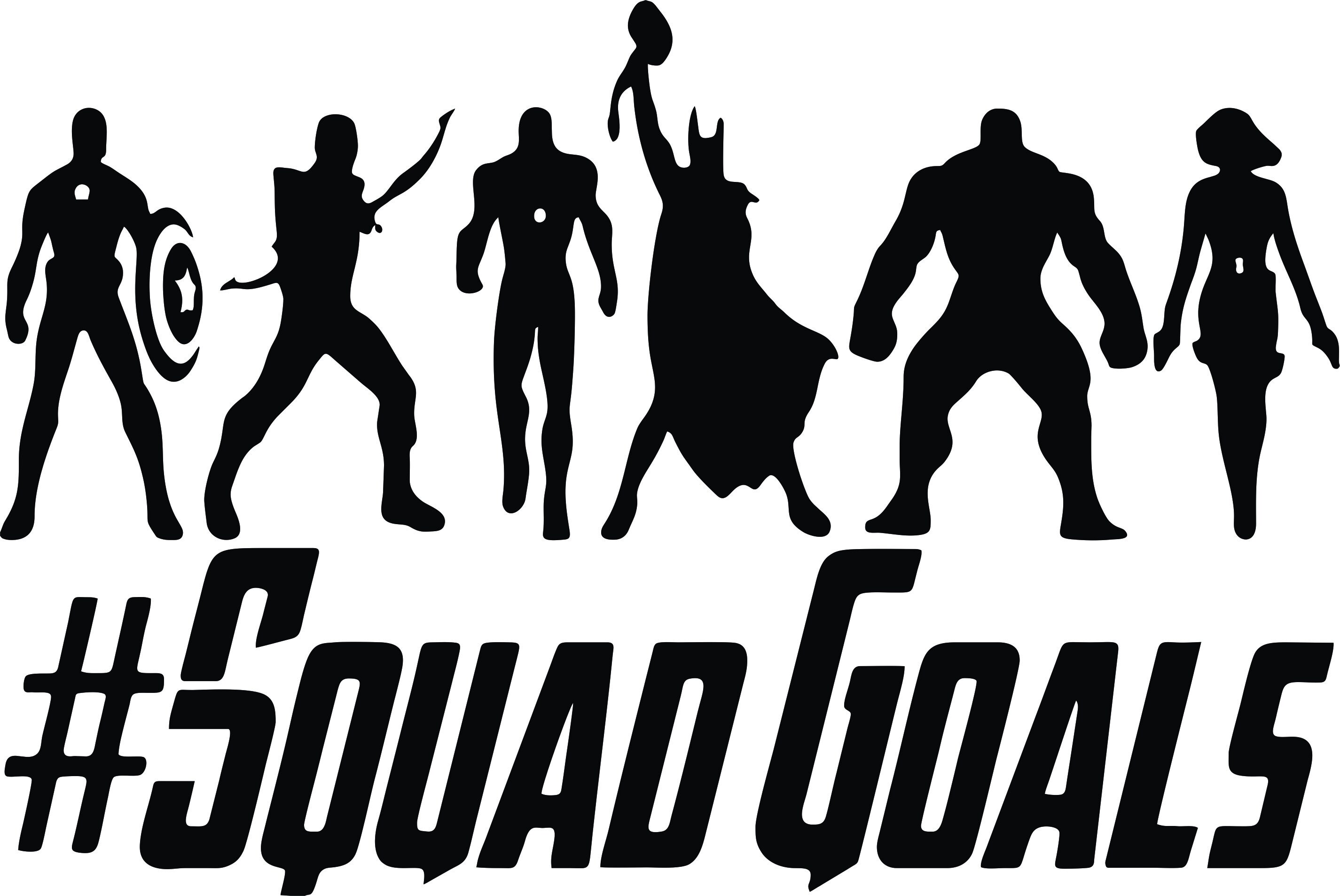 Squad Goals Super Hero Digital Art - Etsy