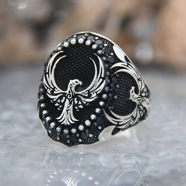 Phoenix Ring Sterling Handmade - Etsy