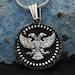 Historical Selcuklu Double Head Eagle Silver Necklace, Handmade ...