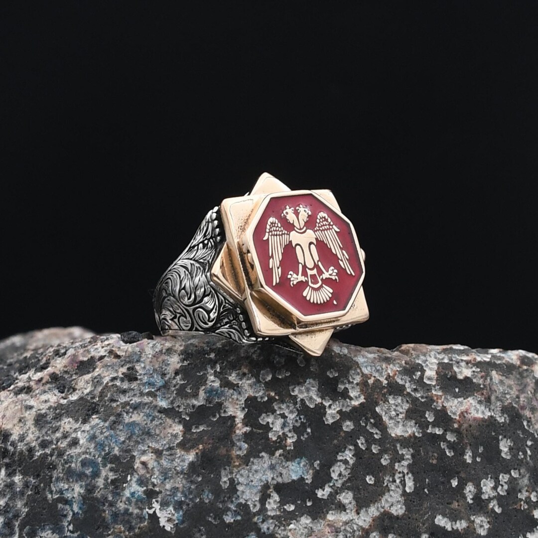 Seljuks Eagle Silver Ring, Eagle Ring, Vintage Men Ring, Mens Handmade ...